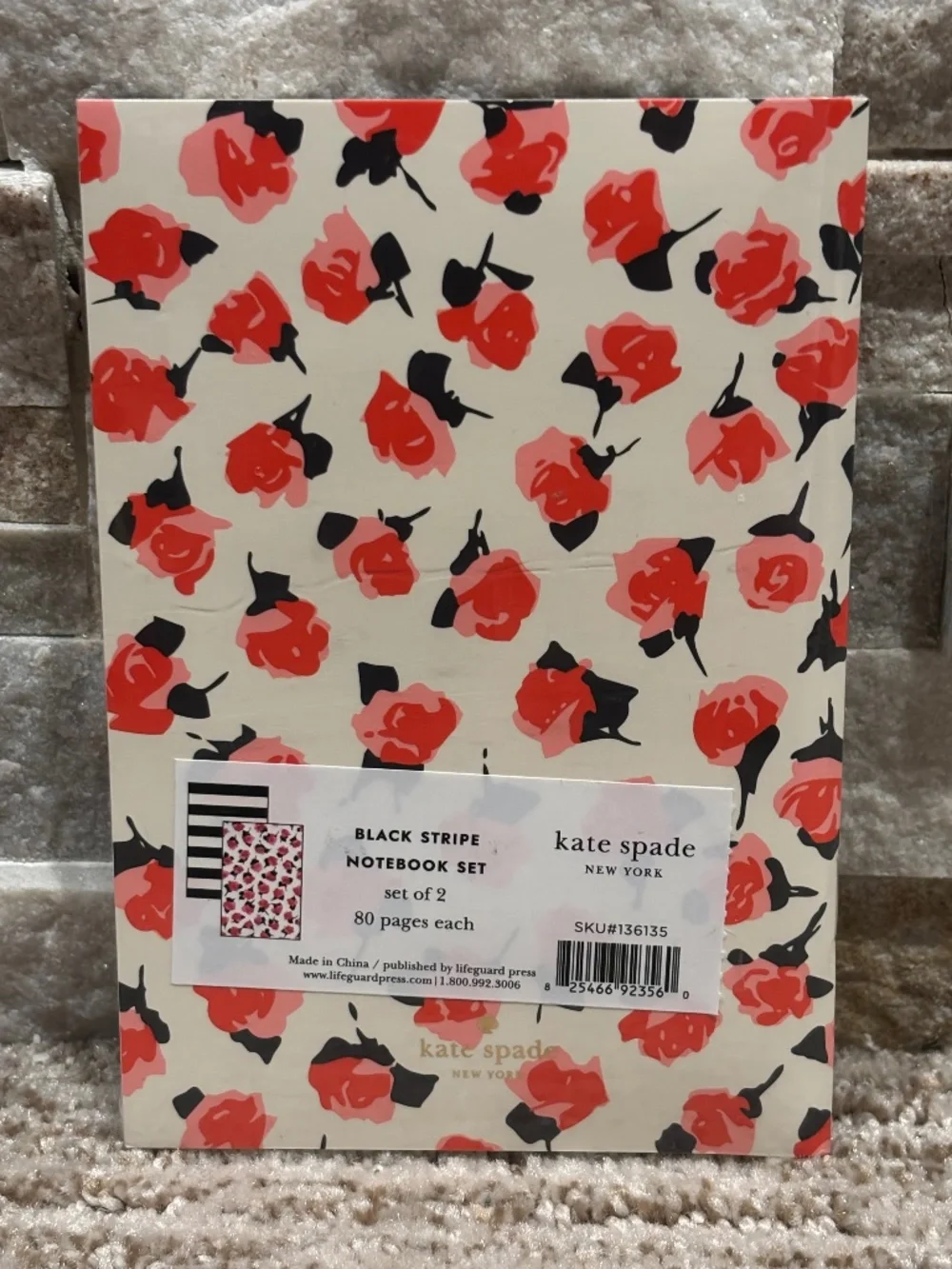kate spade | Office | Kate Spade Black Stripe Set Of 2 Notebooks | Poshmark
